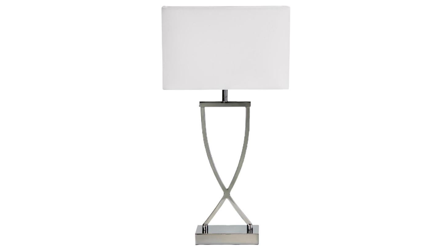 Oriel Lighting Chi Complete Bedside Lamp - Chrome | Harvey Norman
