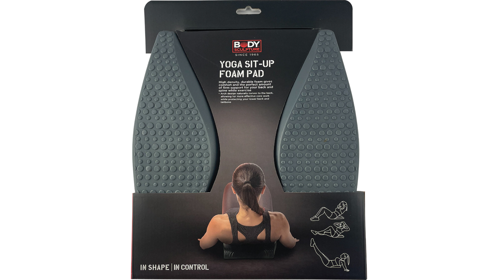 Body Sculpture Yoga Sit-Up Foam Pad Back Support Exercise - Black ...