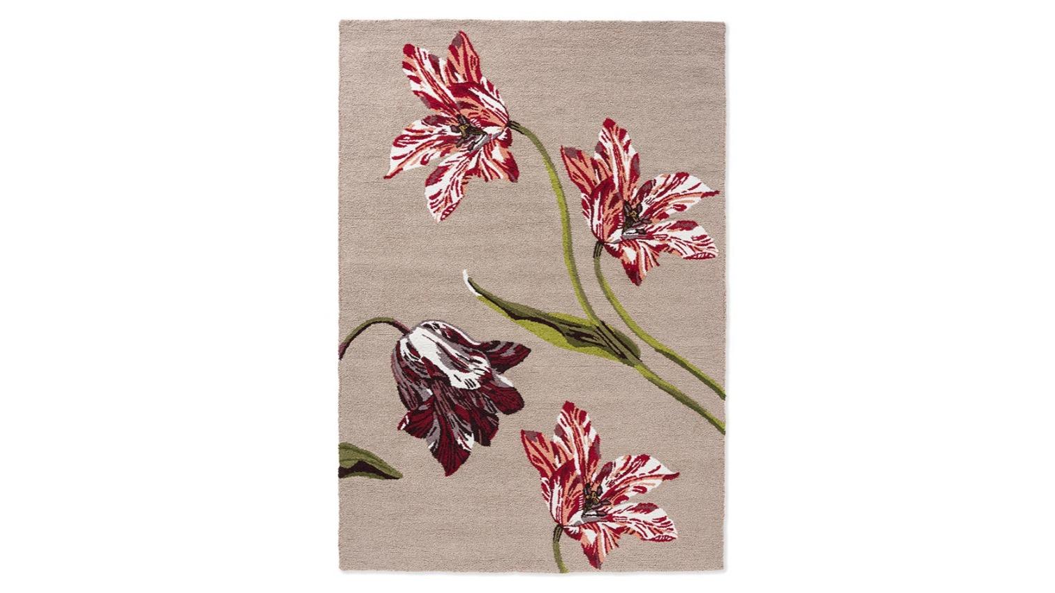 Ted Baker 455610 Botanical Tulip Burgundy Outdoor Rug - 350 x 250cm ...