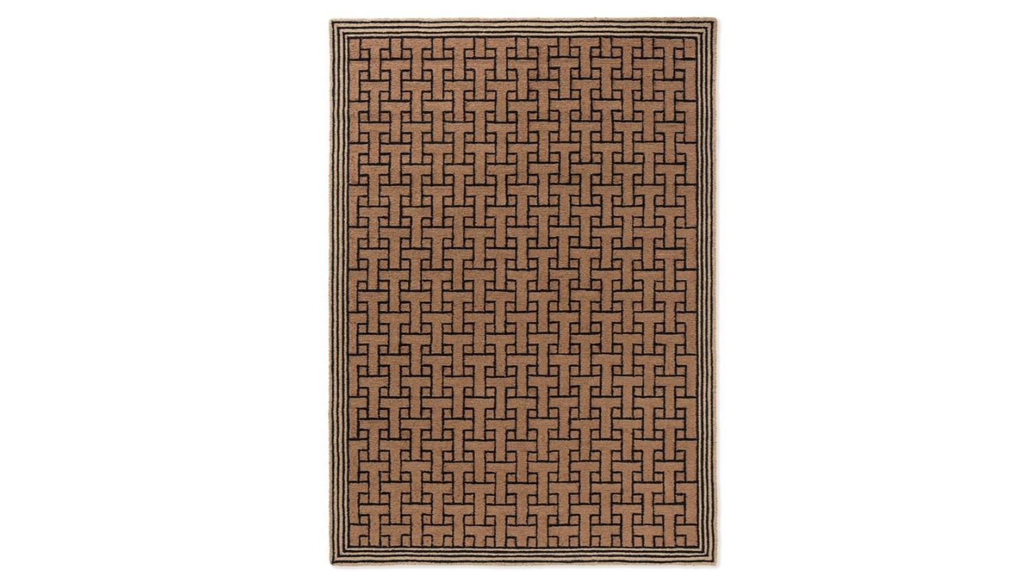 Ted Baker 455811 T Monogram Light Brown Outdoor Rugs | Harvey Norman