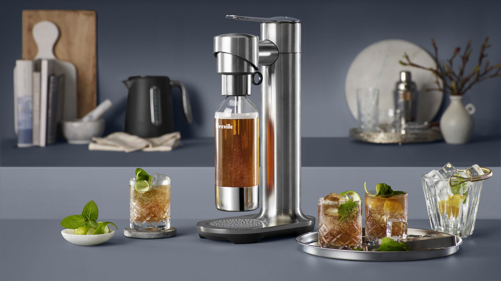 Breville The InFizz™ Fusion Sparkler - Stainless Steel | Harvey Norman