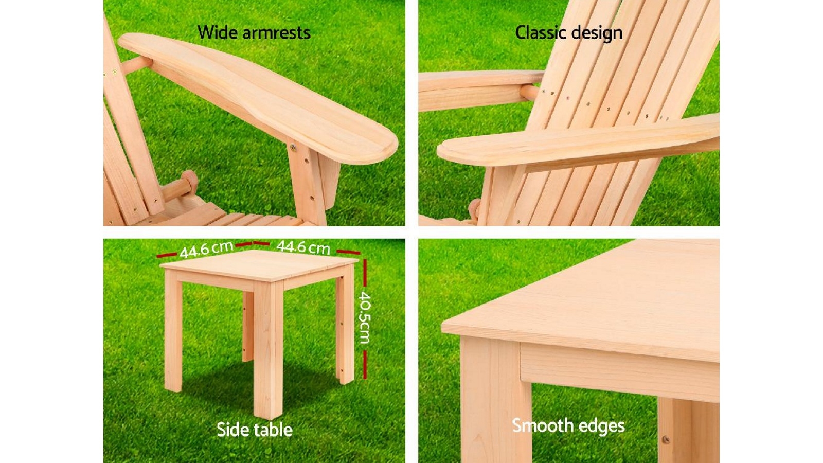 Gardeon 3 Piece Outdoor Chair and Table Set | Harvey Norman