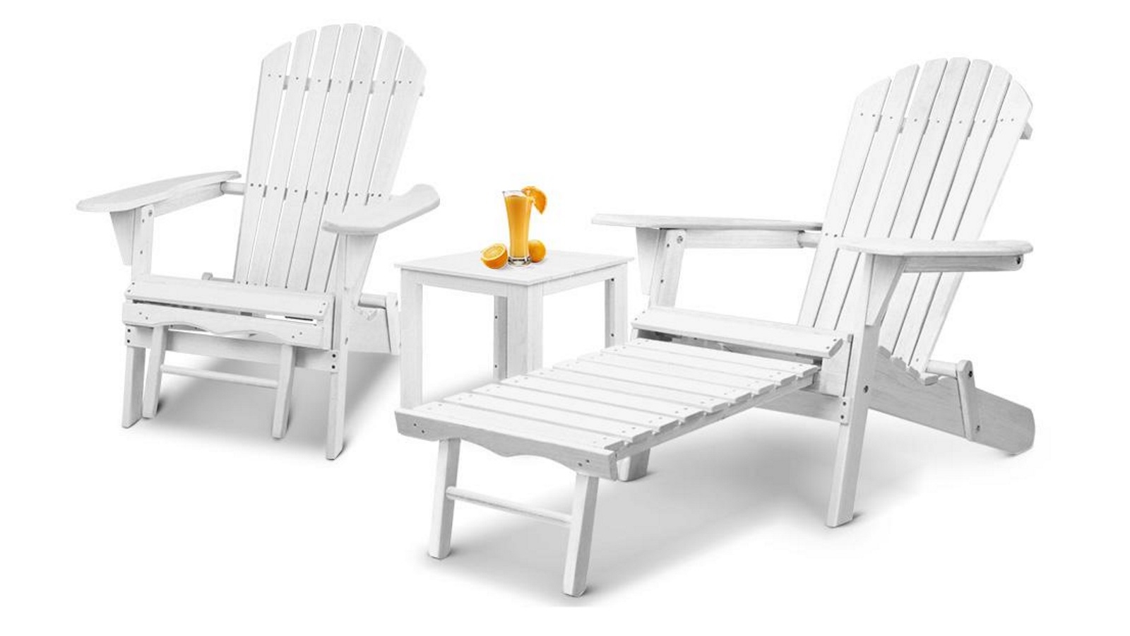 Gardeon 3 Piece Outdoor Beach Chair Table Setting | Harvey Norman