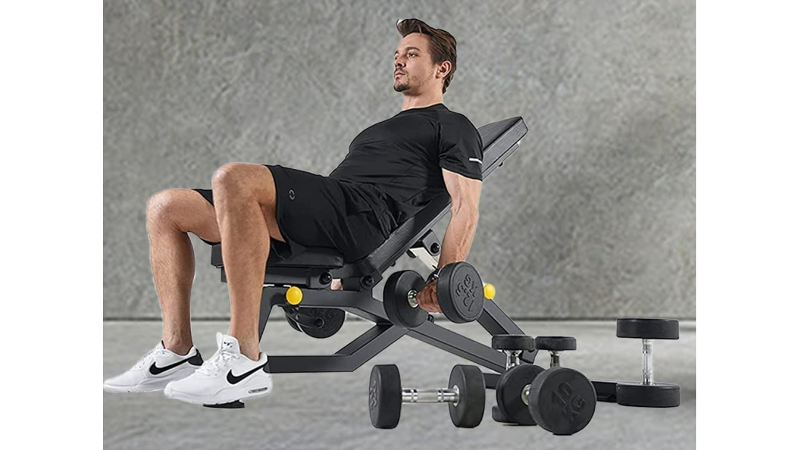Sardine Sport Heavy Duty Foldable Adjustable 400kg Bench - Black ...
