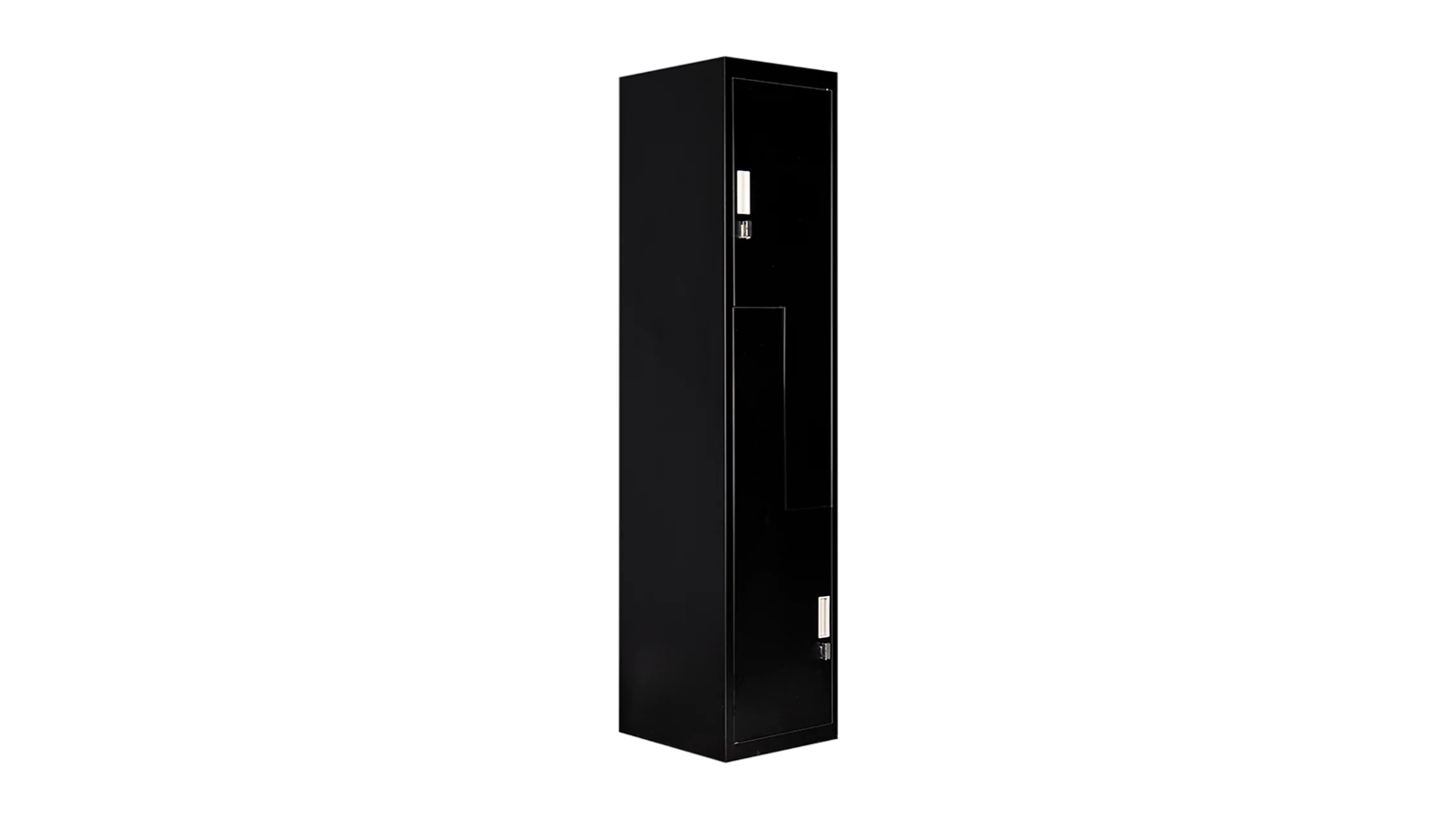 Serrano Black Two-Door L-Shaped Padlock Operated Storage Locker ...