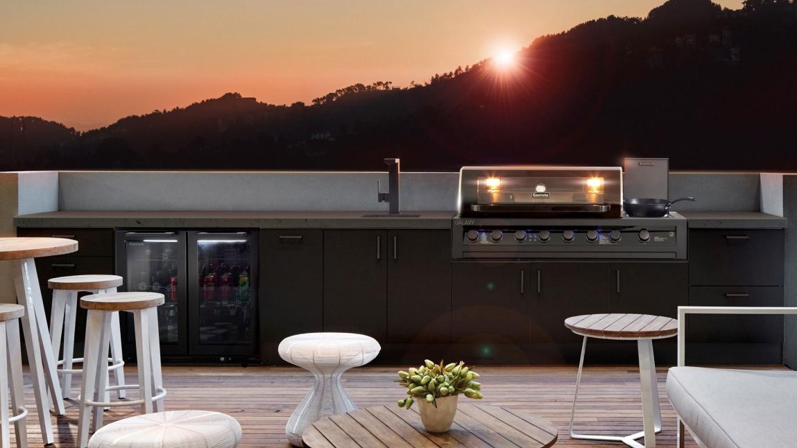 Gasmate Galaxy Gen 2 6 Burner Built-in BBQ with Side Burner | Harvey Norman