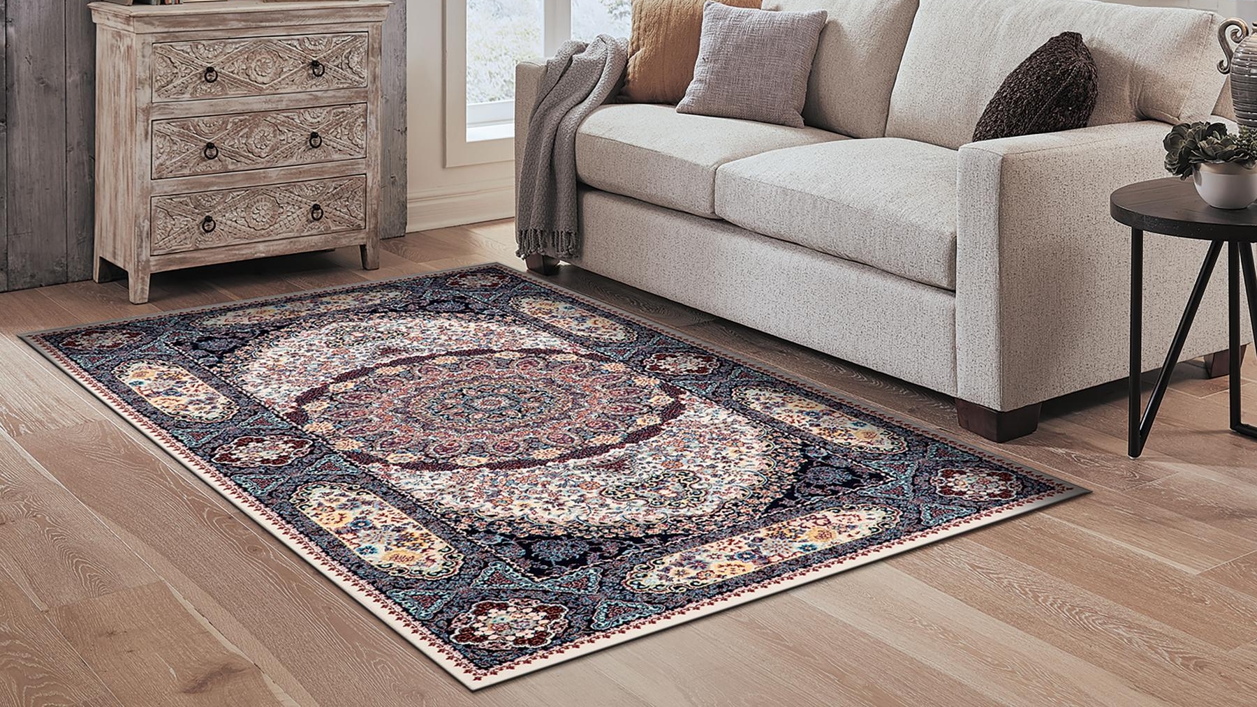 Royal Tapis Medal Black Rug - Extra Large | Harvey Norman