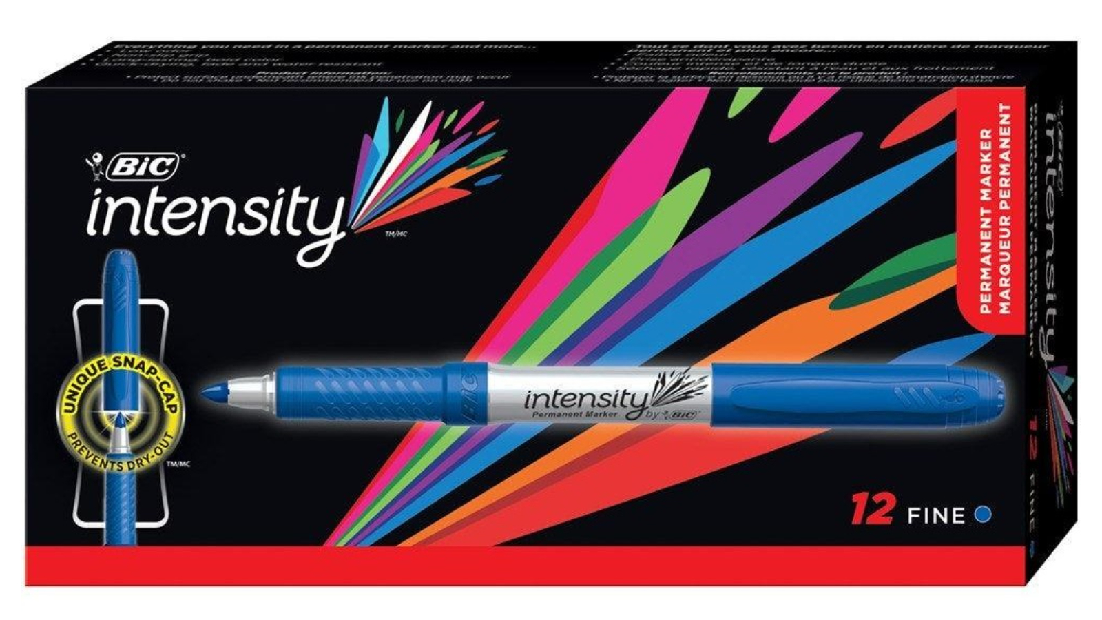 Bic Intensity Blue Permanent Marker - Box of 12 | Harvey Norman