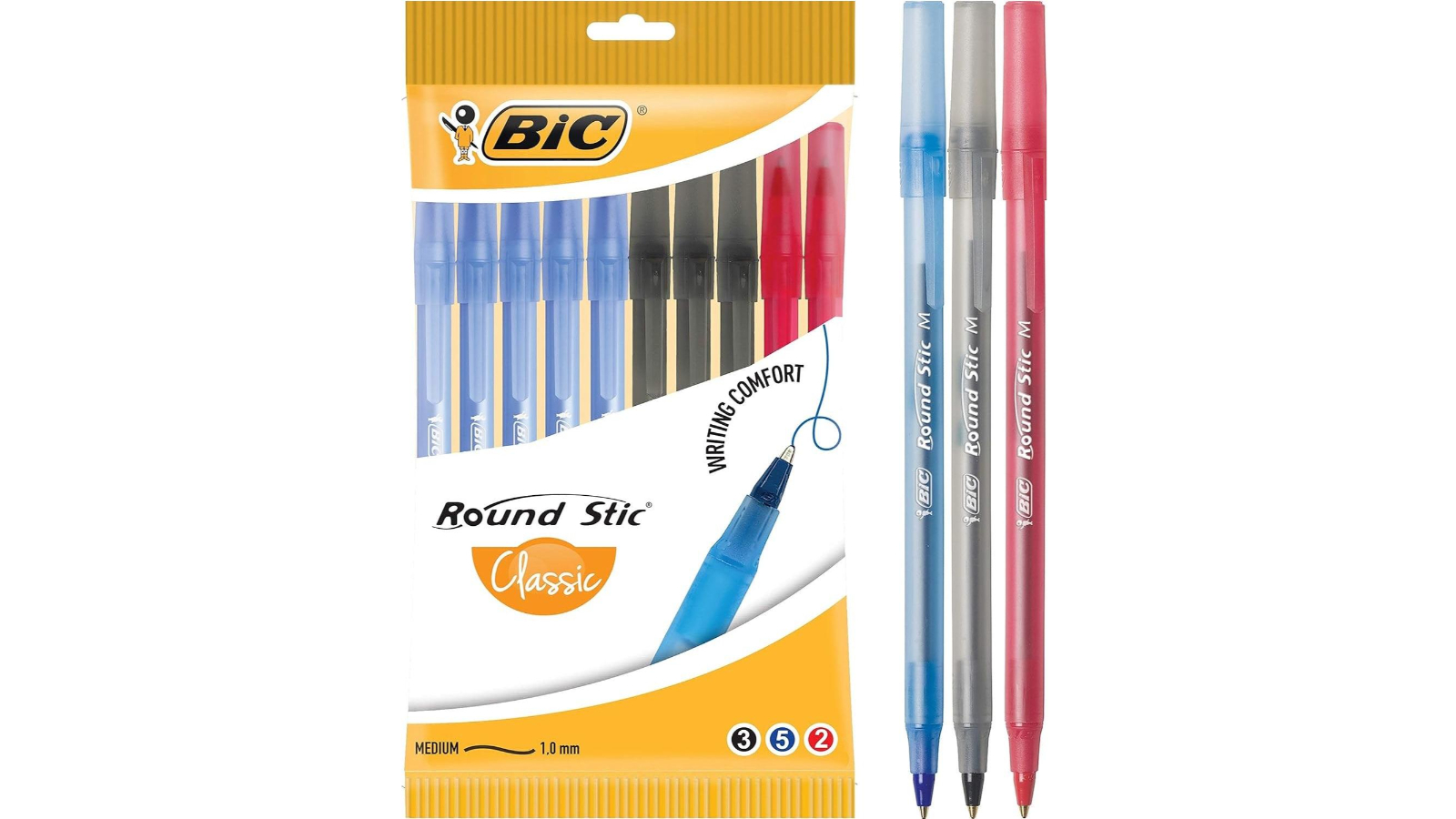 Bic Assorted Medium Round Stic Ballpoint Pen - Pack of 10 | Harvey Norman