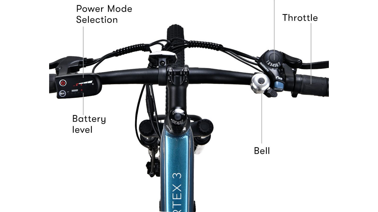 Valk Vortex 3 Electric Mountain Bike - Metallic Teal | Harvey Norman