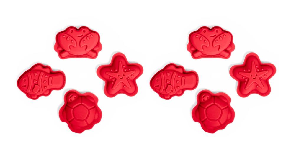Bigjigs Toys Cherry Red Kids Sand Mould Beach Toy Set - 18 month+ ...
