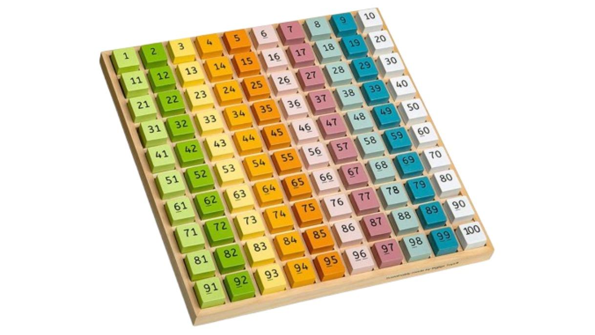 Bigjigs Rail 100 Piece Wooden Number Cubes Educational Toy with Tray ...