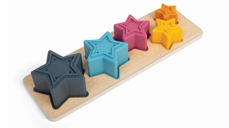 Bigjigs Rail 6 Piece Shooting Star Sorter Wooden Sensory Toy - 12 ...