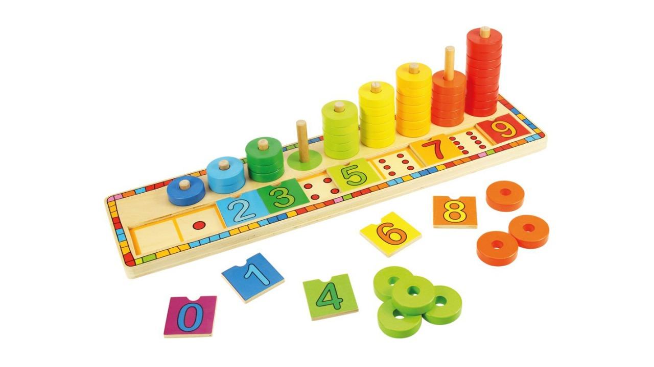 Bigjigs Toys 42.5cm Learn to Count Number Puzzle Kids WoodenEducational ...