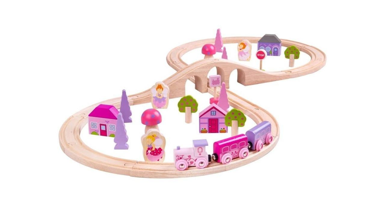 Bigjigs Rail Wooden Fairy Figure of Eight Train Toy Set - 3 year+ ...