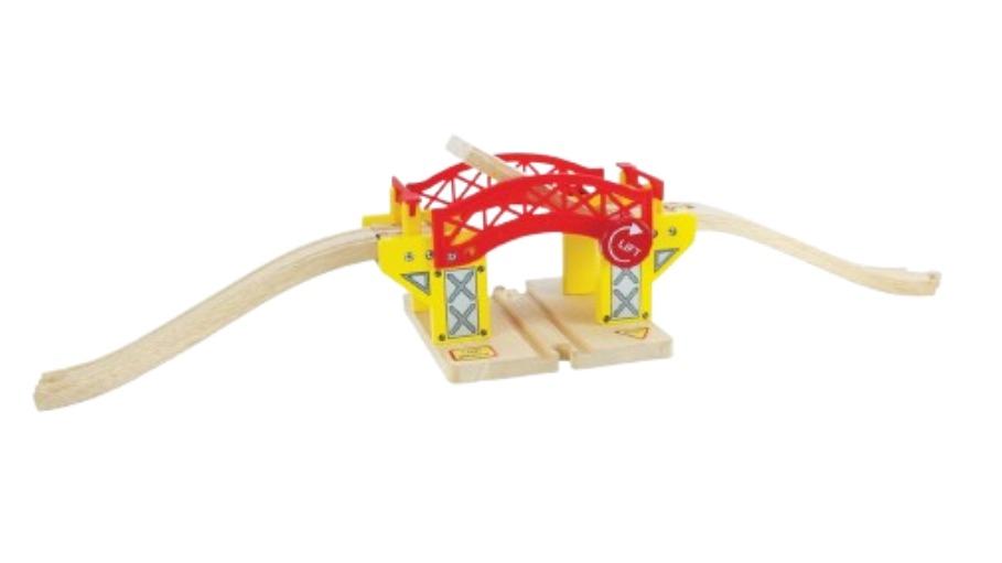 Bigjigs Rail 3 Piece 20cm Lifting Bridge Wooden Toy - 3 year+ | Harvey ...