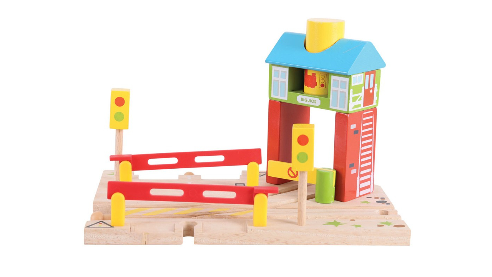 Bigjigs Rail 23cm Signal Box Fun Railway Wooden Toy - 3 year | Harvey ...