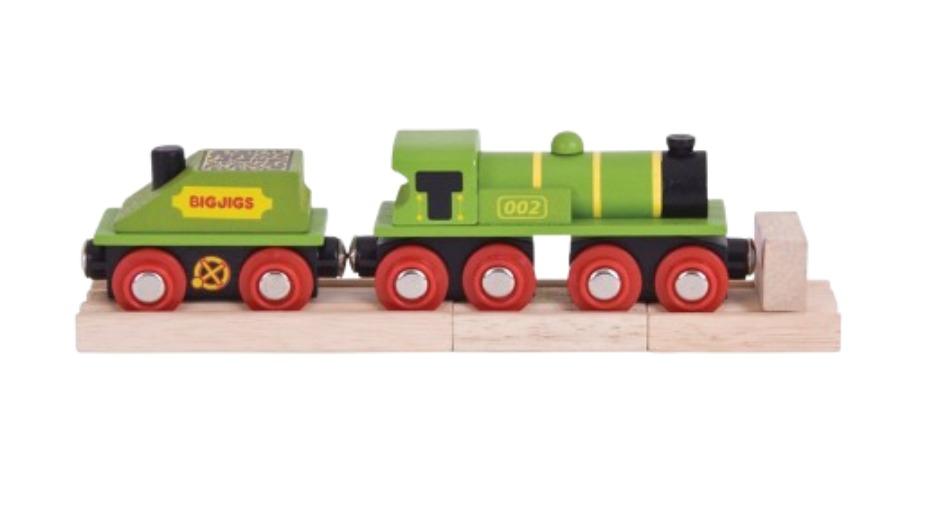 Bigjigs Rail 19cm Big Green Engine Wooden Toy Set - 3 year+ | Harvey Norman