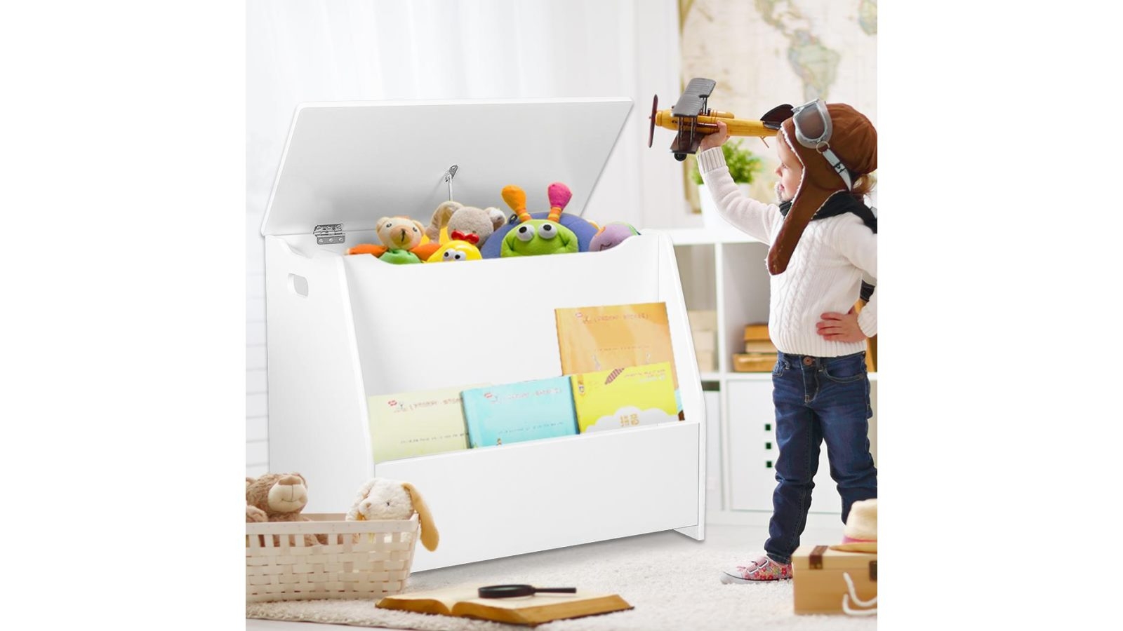 Levede Kids Toy Box Chest Storage Cabinet Organiser Harvey Norman