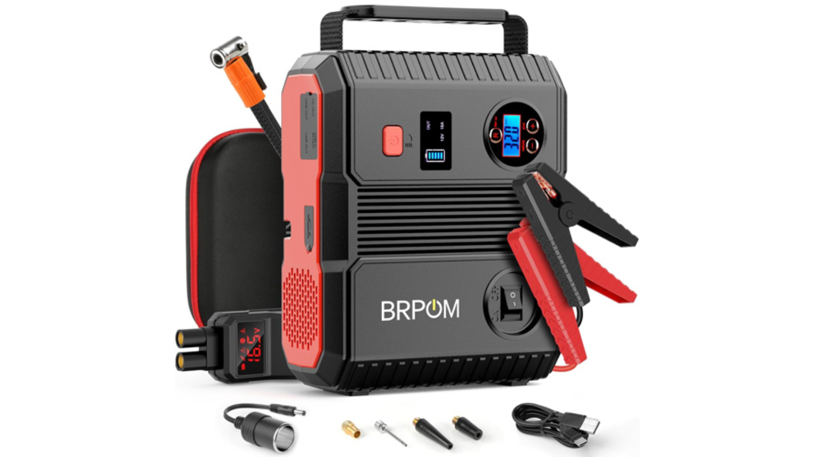 BRPOM 7000A Car Jump Starter with Air Compressor | Harvey Norman