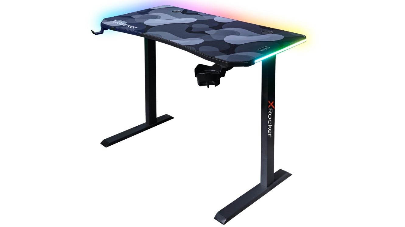 X Rocker Cobra RGB Gaming Desk with App Controlled LED Lighting ...