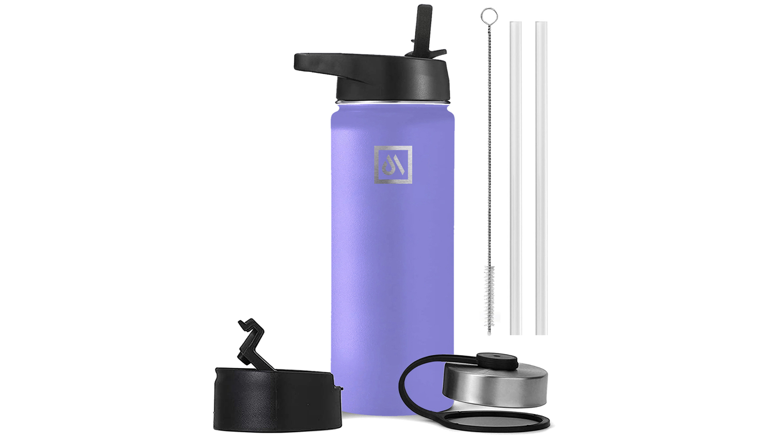 Meteor For The Winners 1180ml Stainless Steel Water Bottle with 3 Lids ...