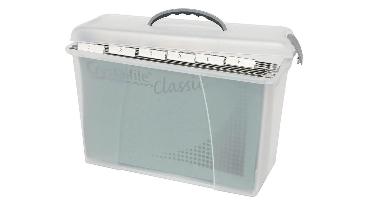 Crystalfile Box of 6 Clear Carry Case Storage | Harvey Norman