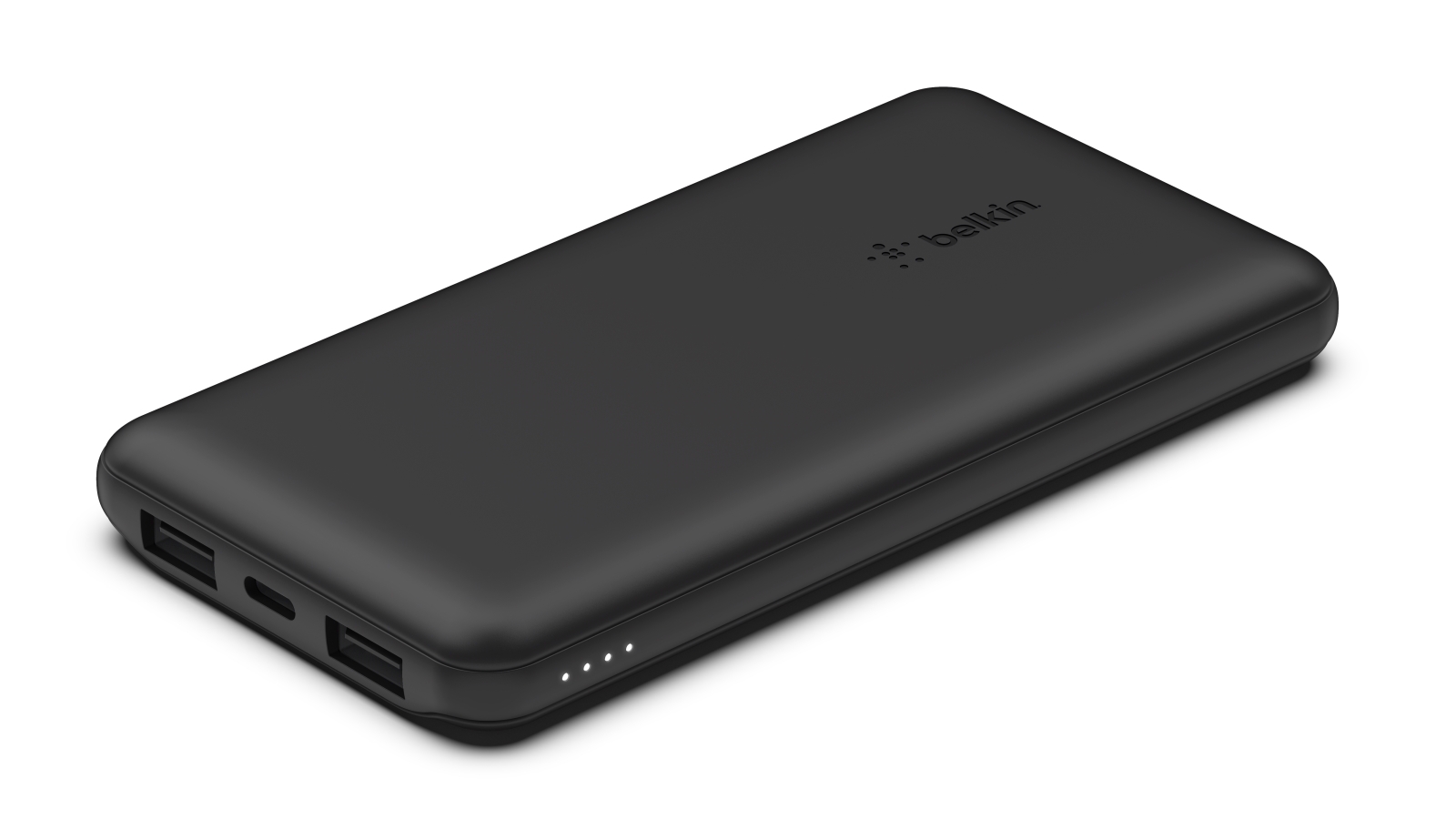 Belkin BoostCharge 3-Port 10K Power Bank (Black) + USB-A to USB-C Cable ...