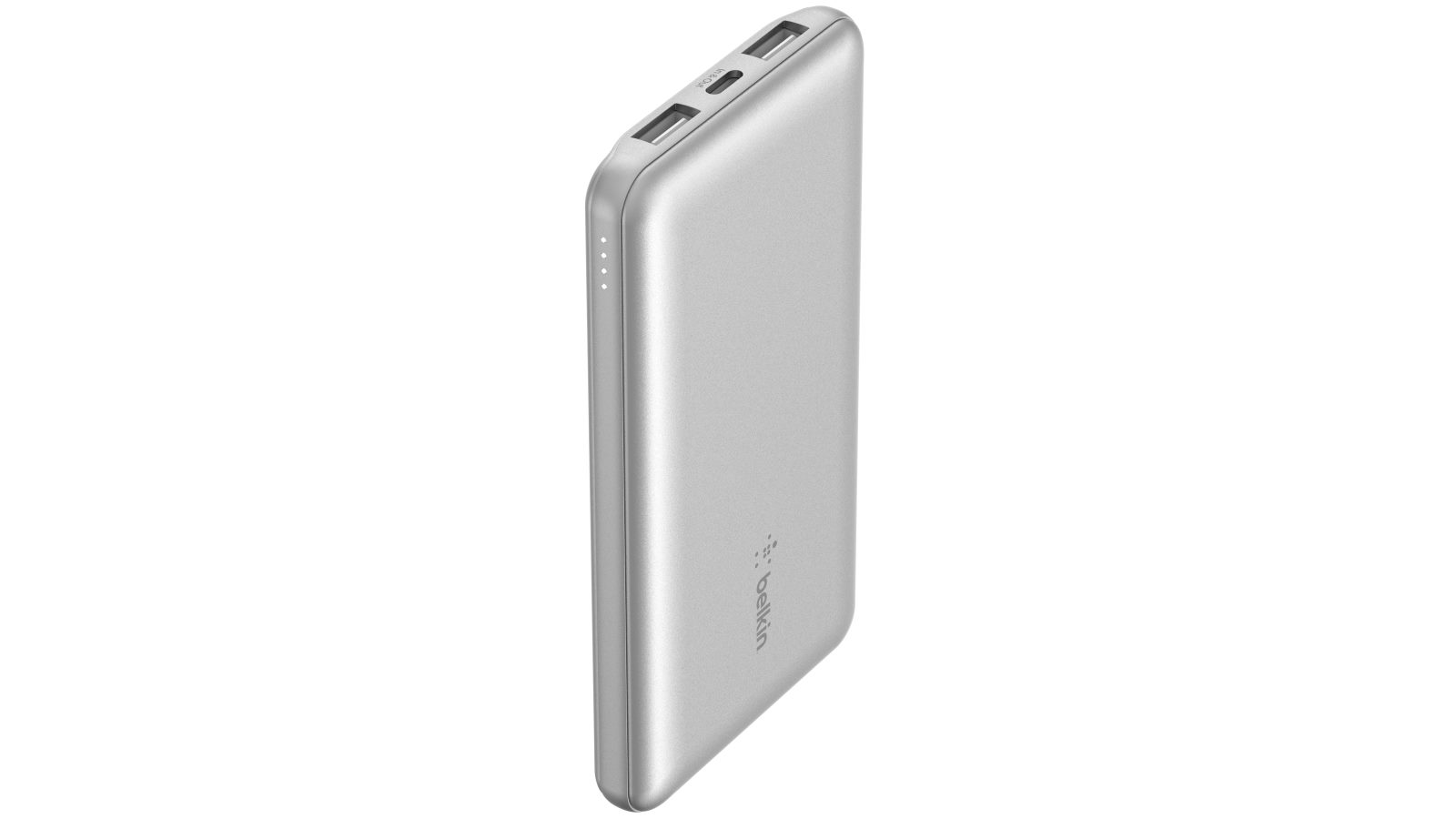 Belkin BoostCharge 3-Port 10K Power Bank (Silver) + USB-A to USB-C ...