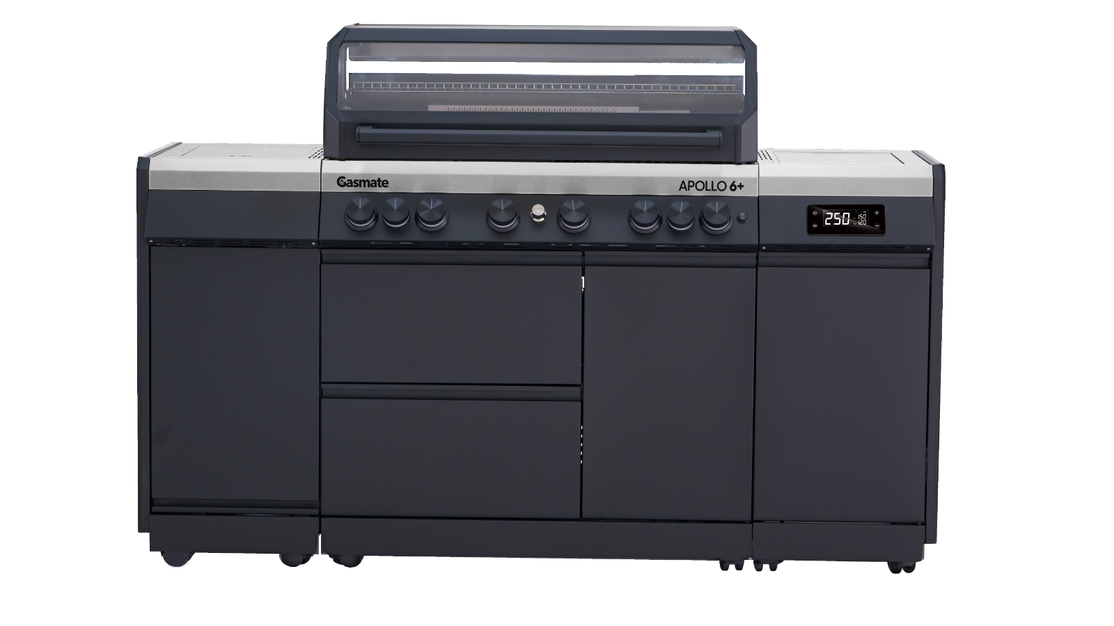 Gasmate Apollo 6 Plus 6-Burner BBQ - Black | Harvey Norman