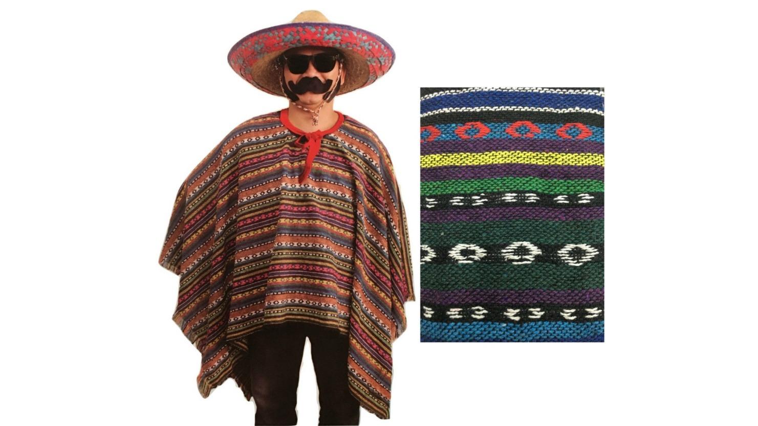 BR Costumes Premium Mexican Poncho | Harvey Norman