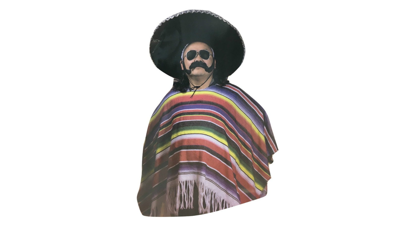BR Costumes Premium Mexican Poncho Spanish - Multi-Coloured | Harvey Norman
