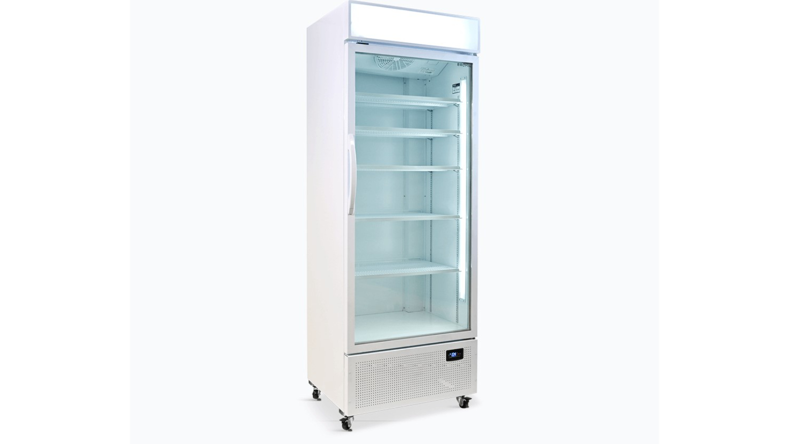 Bromic Refrigeration White Upright Display Fridge with Glass Door ...