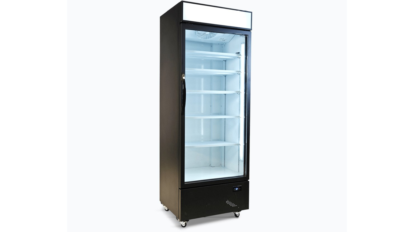 Bromic Refrigeration Black Upright Display Fridge with Glass Door ...