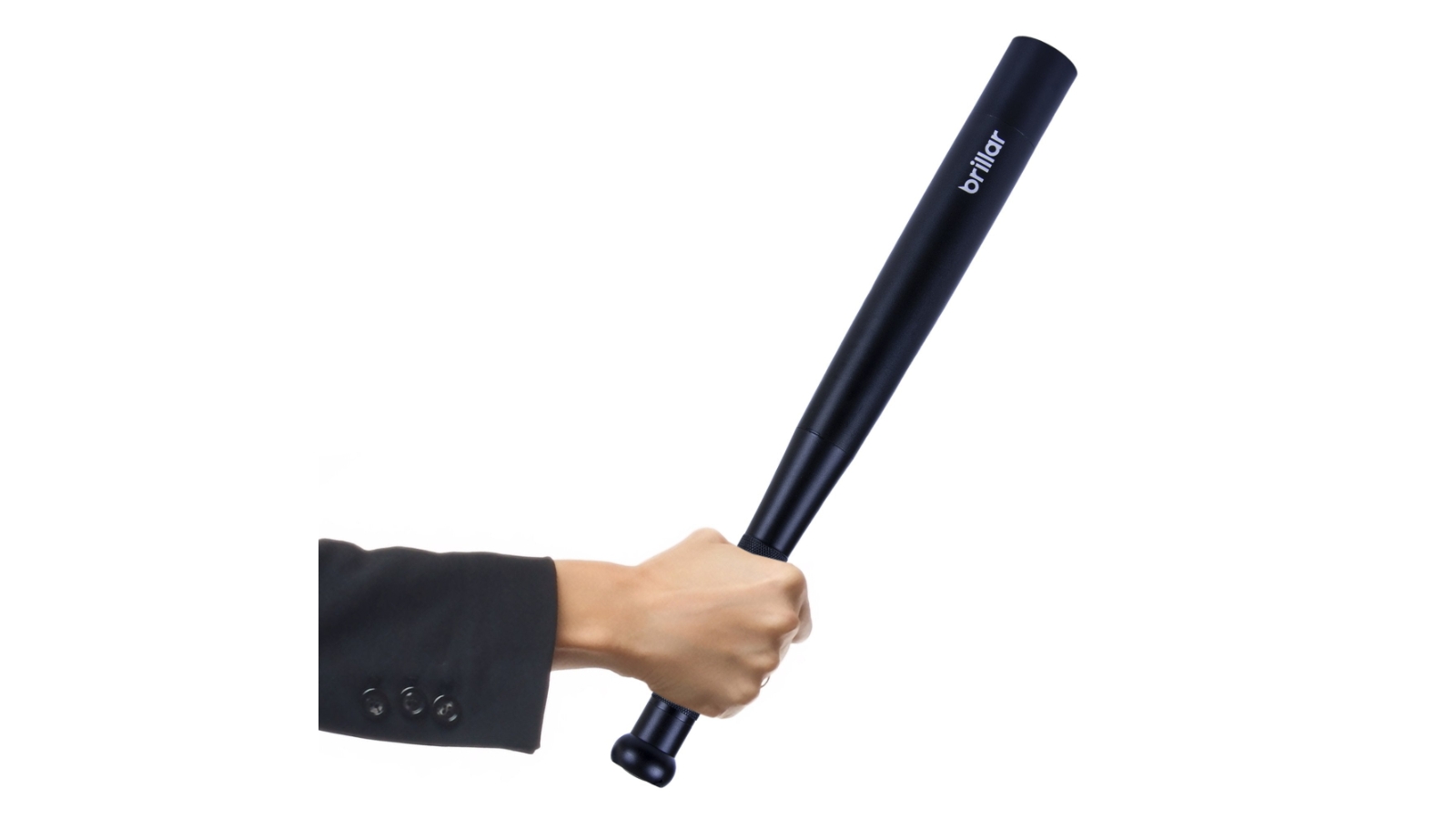 Brillar Aluminium Security Torch - Black | Harvey Norman