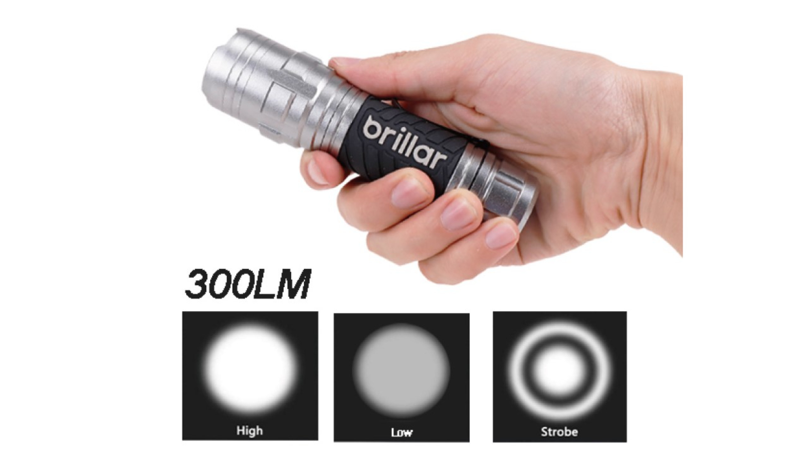 Brillar Mighty Mate 300 Lumen Battery Torch | Harvey Norman