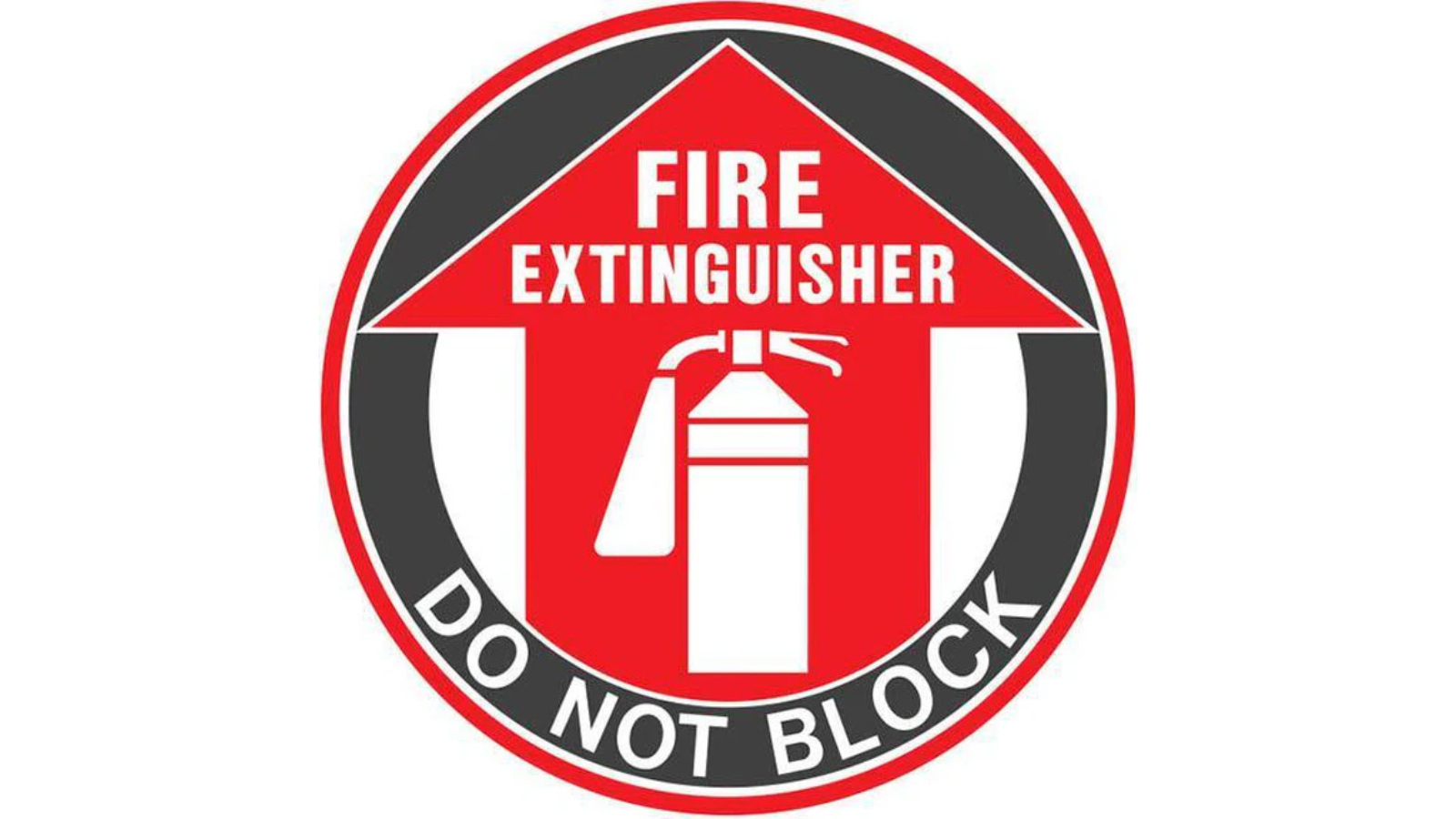 Brady Safety Floor Marker Fire Extinguisher Do Not Block Sign | Harvey ...