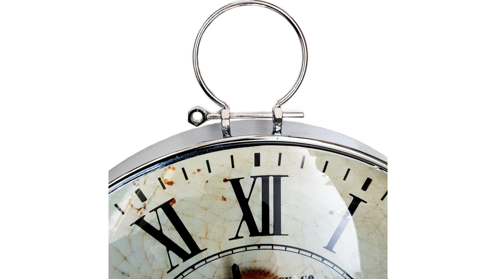 Italian Luxury Group Boston Round Metal Wall Clock - Silver | Harvey Norman