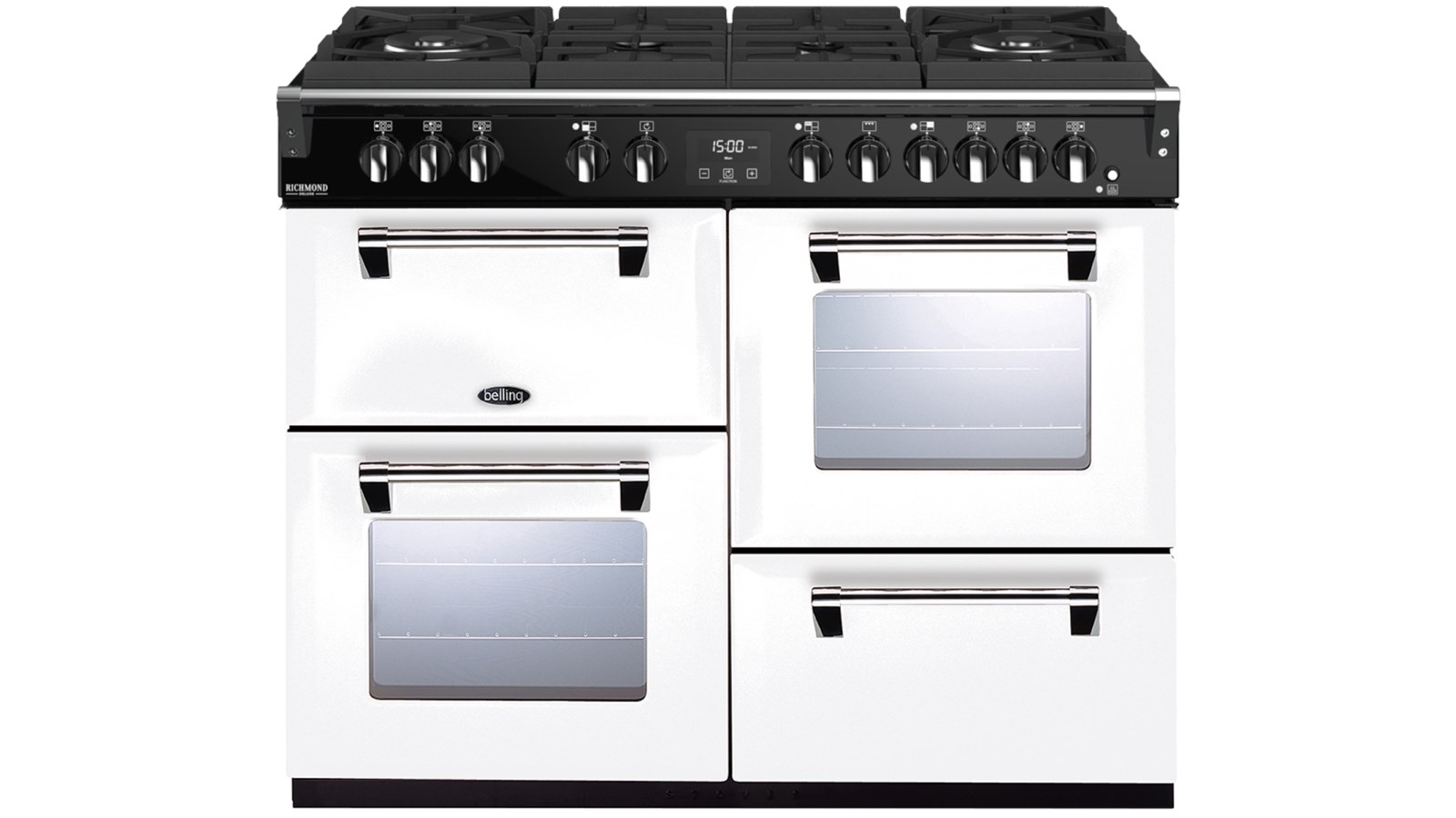 Belling Richmond Colour Boutique Deluxe 110cm Gas Through Glass Range ...