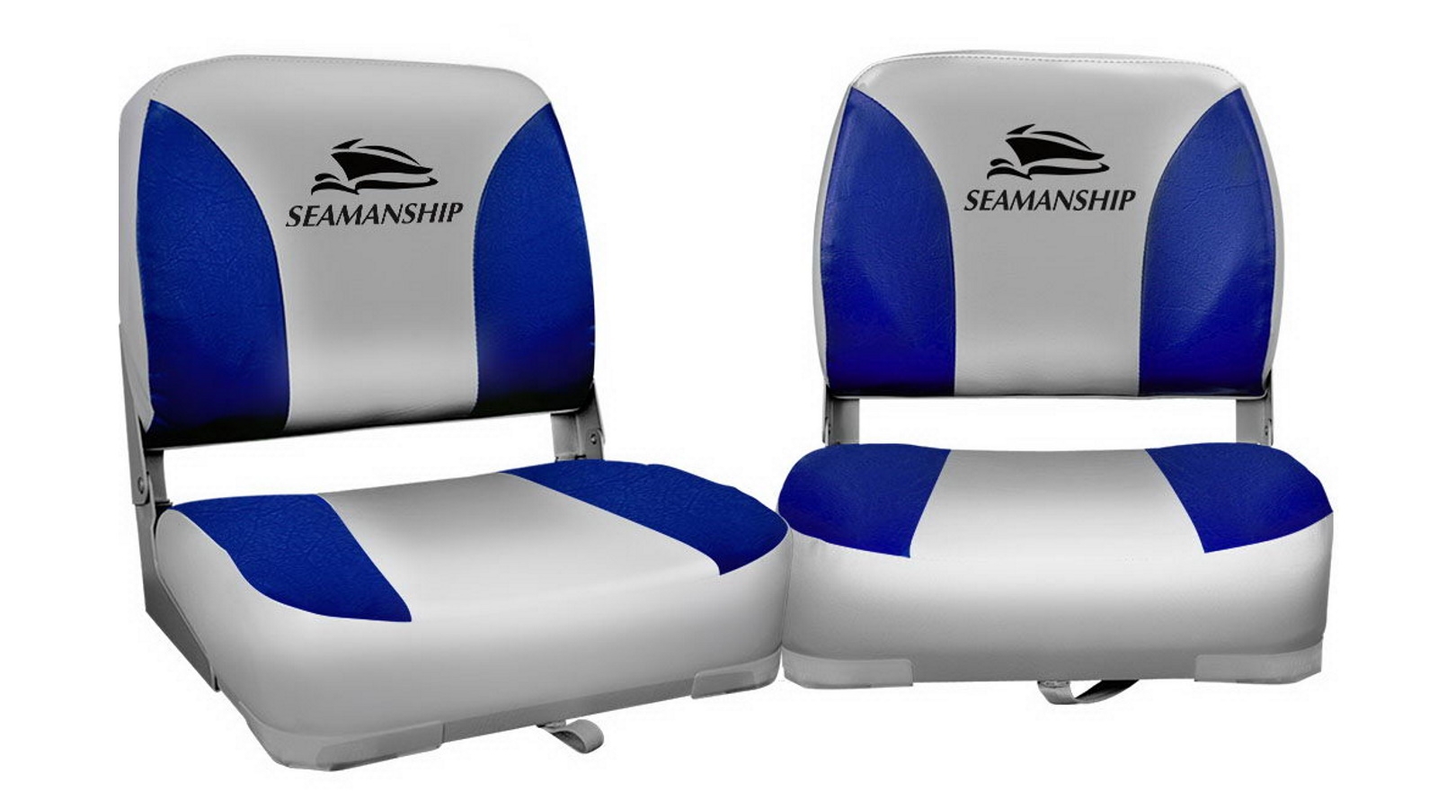 Seamanship 2x Swivel Boat Seats - Grey/Blue | Harvey Norman