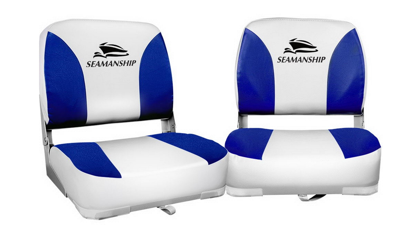 Seamanship 2x Swivel Boat Seats - White/Blue | Harvey Norman