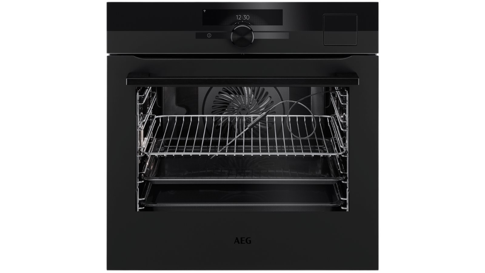 AEG 600mm SteamCrisp Pyrolytic Oven - Matte Black | Harvey Norman