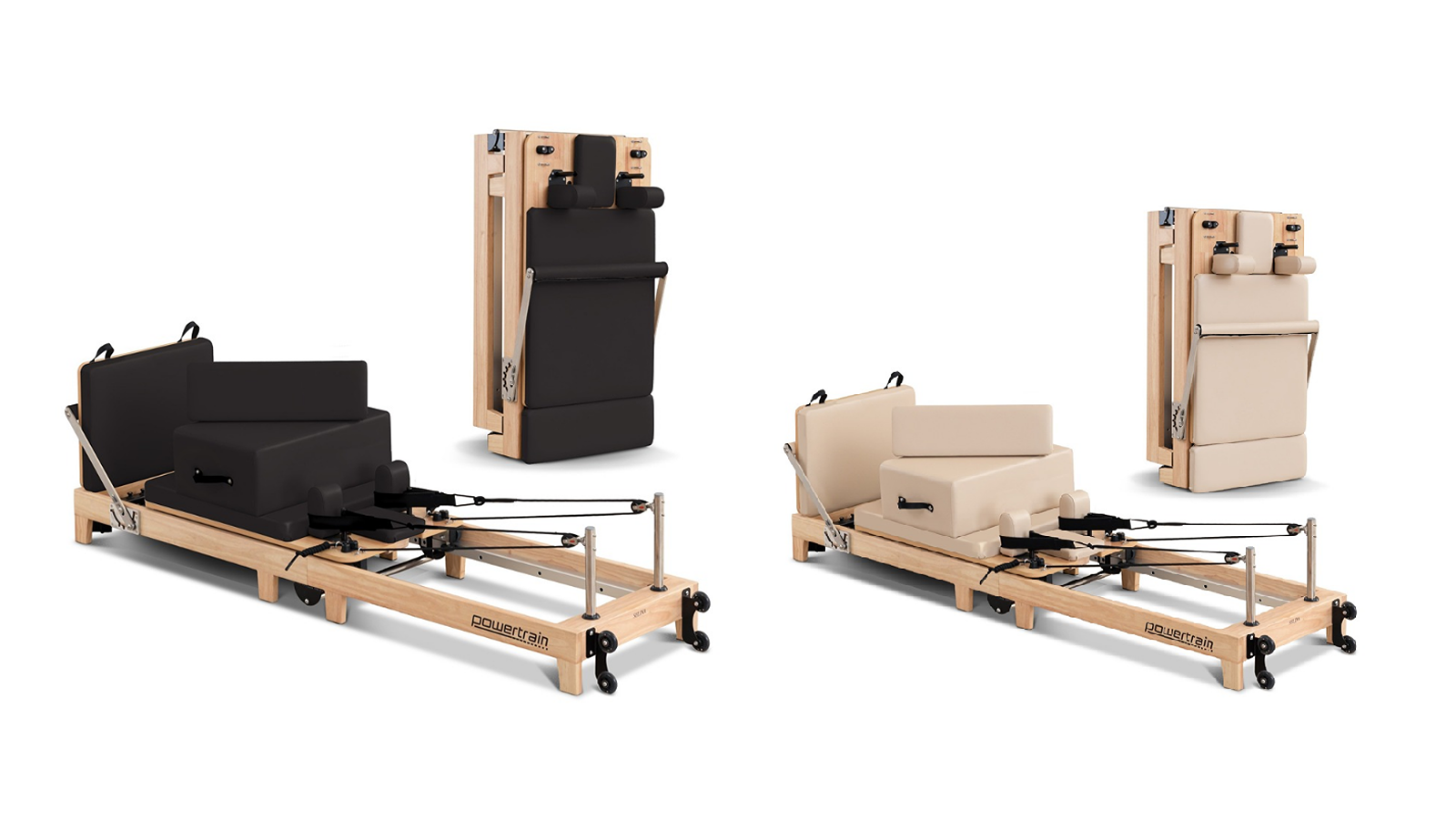 PowerTrain Fitness Reformer Selina Wooden Folding Jumpboard and Sitting ...
