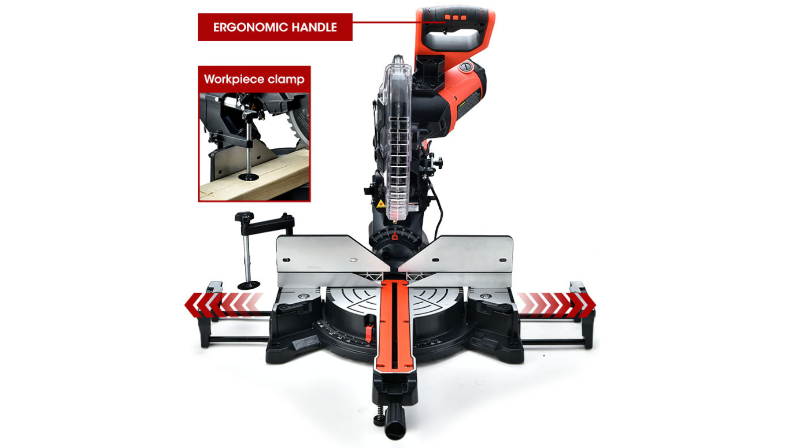 Baumr-AG 2200W Compound Mitre Dual Bevel Sliding Drop Saw - 30.5cm ...