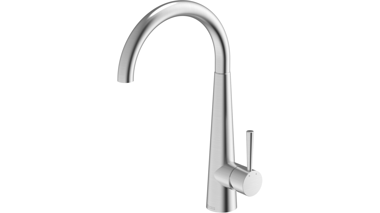 Gareth Ashton Gooseneck Bar Sink Mixer - Brushed Steel | Harvey Norman