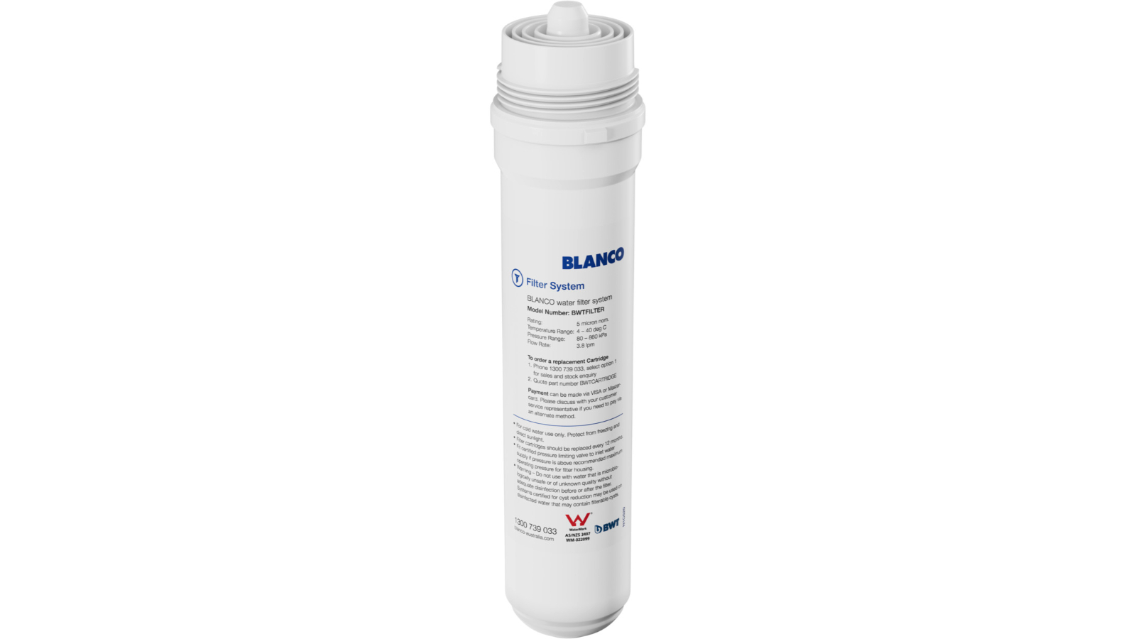 Blanco BWT Water Filter Replacement Cartridge - White | Harvey Norman