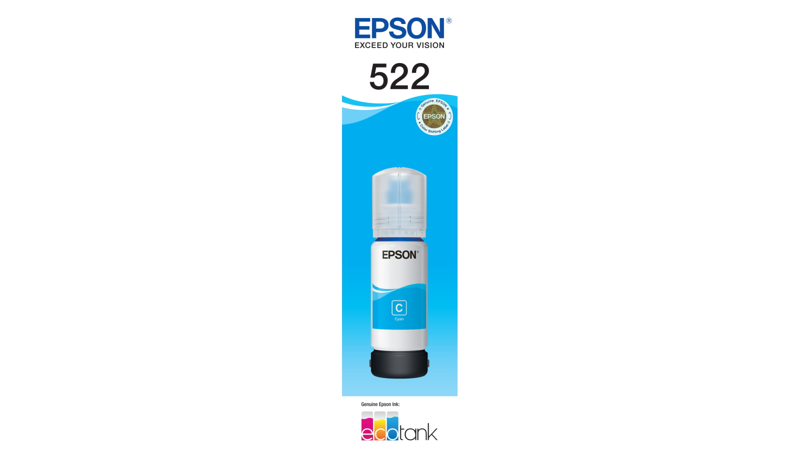 Epson T522 Cyan Ink Bottle | Harvey Norman