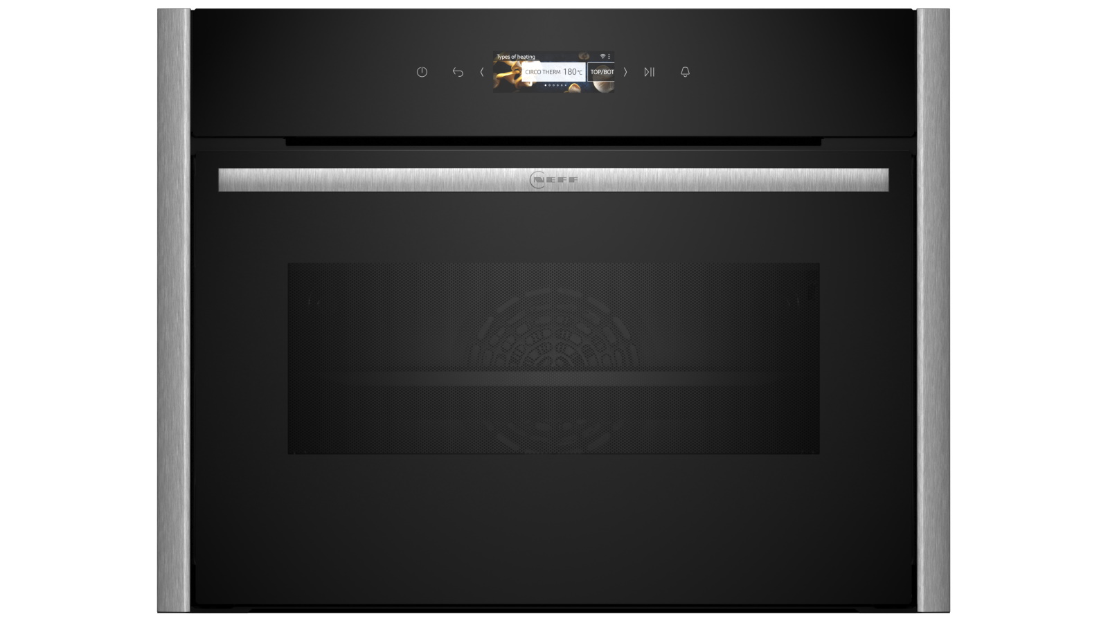 NEFF 450mm Flex Design Compact Oven with Microwave - Metallic Silver ...