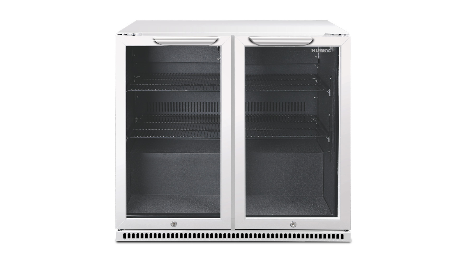 Husky 203L Double Door Home Bar Drinks Chiller - White | Harvey Norman