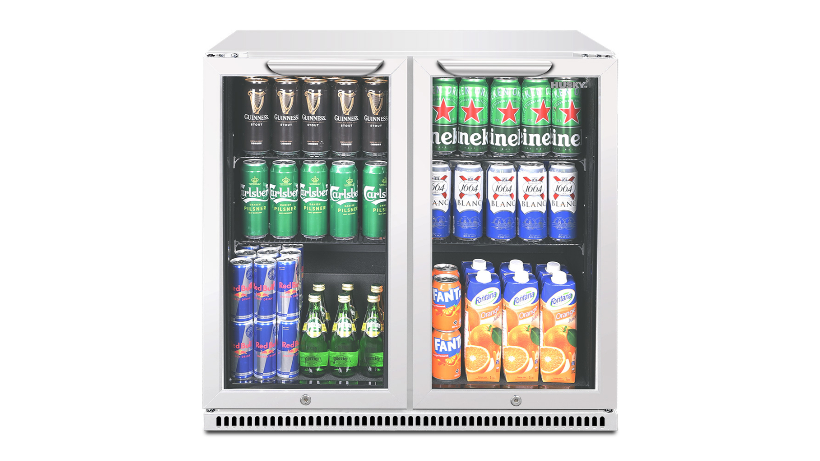 Husky 203L Double Door Home Bar Drinks Chiller - White | Harvey Norman